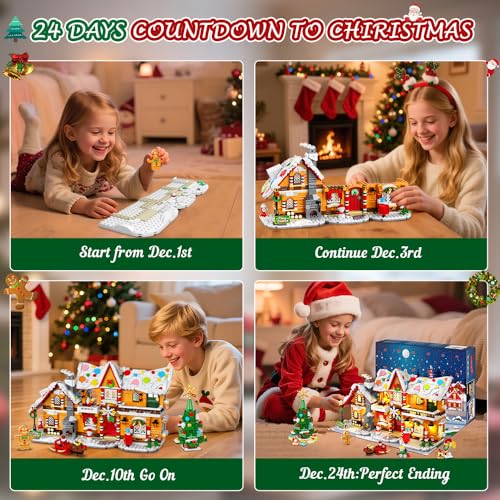 HOGOKIDS Gingerbread House Building Set Advent Calendar 2025 | Advent ...